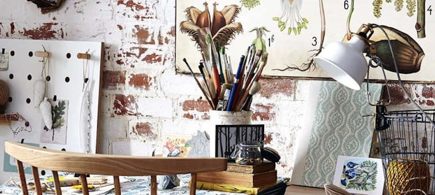 Steal This Look: Botanical Art in the Workspace - Gardenista