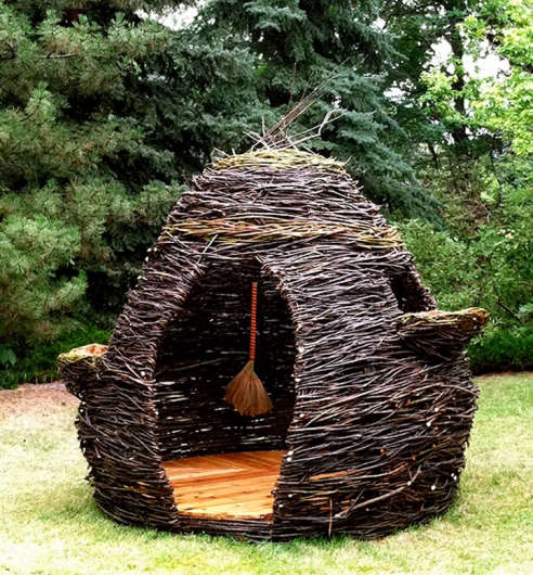 Woven Willow Playhouses for Indoors and Out