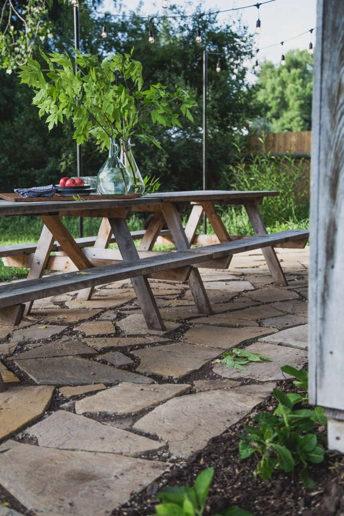 DIY $500 flagstone terrace patio