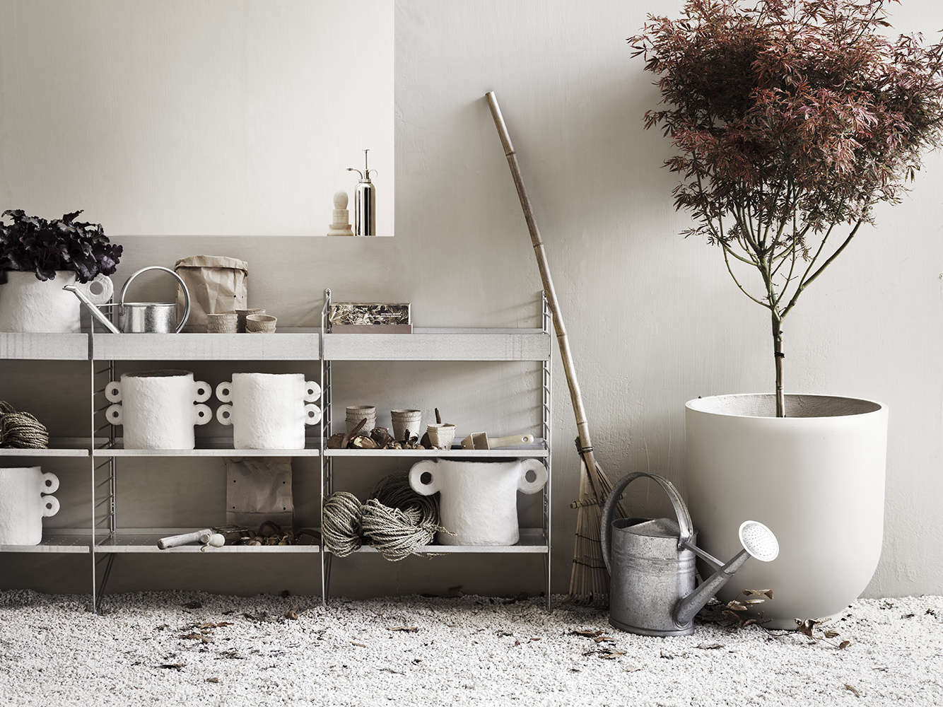 Indoor-Outdoor Shelving: The Iconic String System Now in Galvanized ...