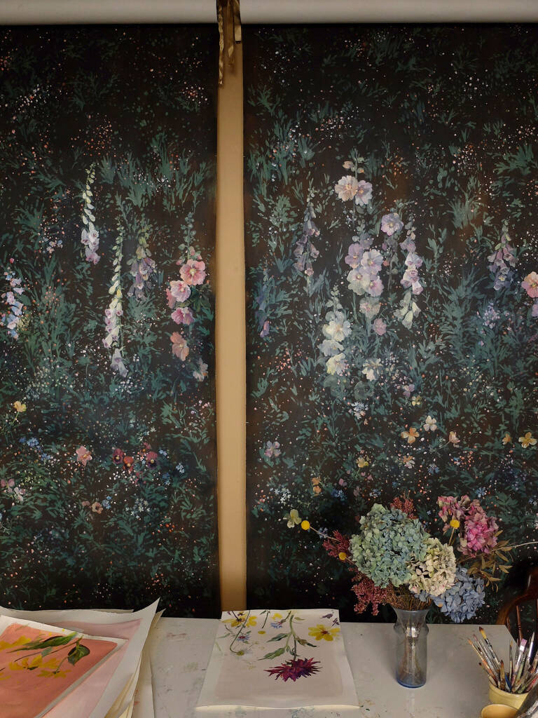 Botanical wallpapers by Flora Roberts from Hamilton Weston