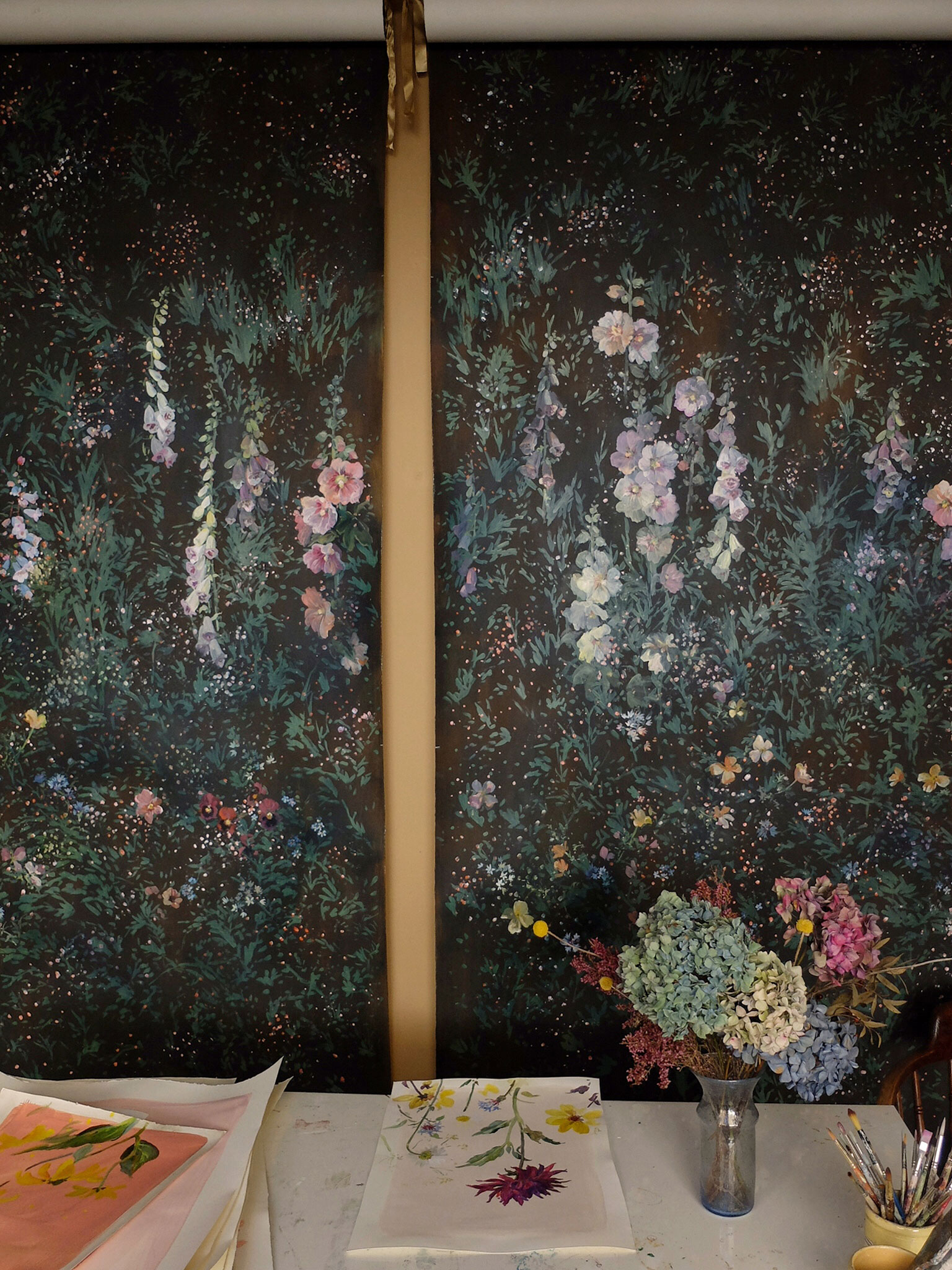 Botanical wallpapers by Flora Roberts from Hamilton Weston