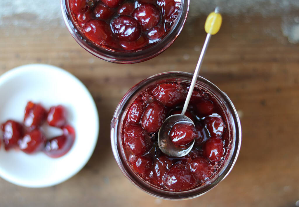 Cornelian cherry olives are made from unripe Cornus mas fruit