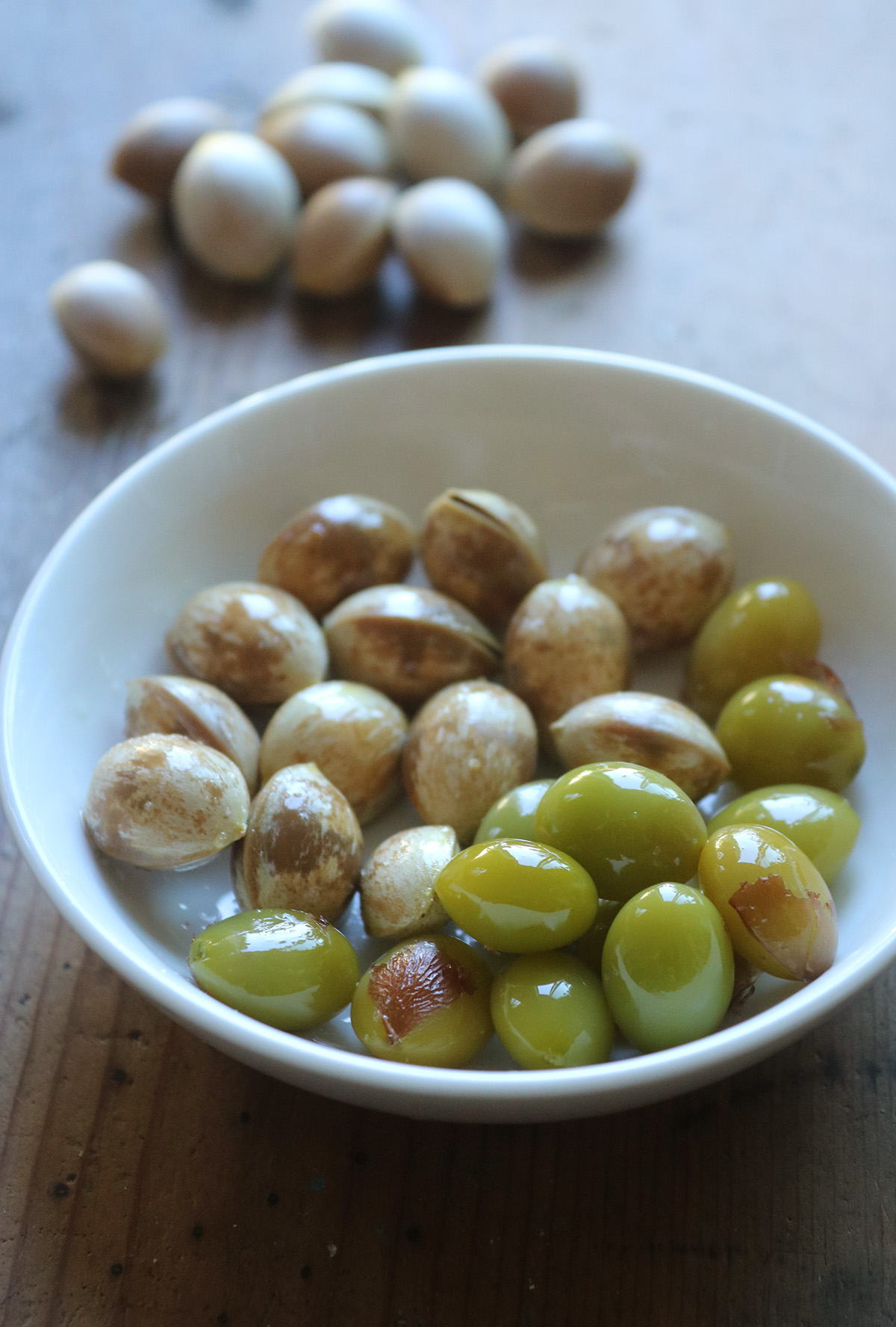 Ginkgo nuts are the seeds of stinky ginkgo fruit, and they are delicious