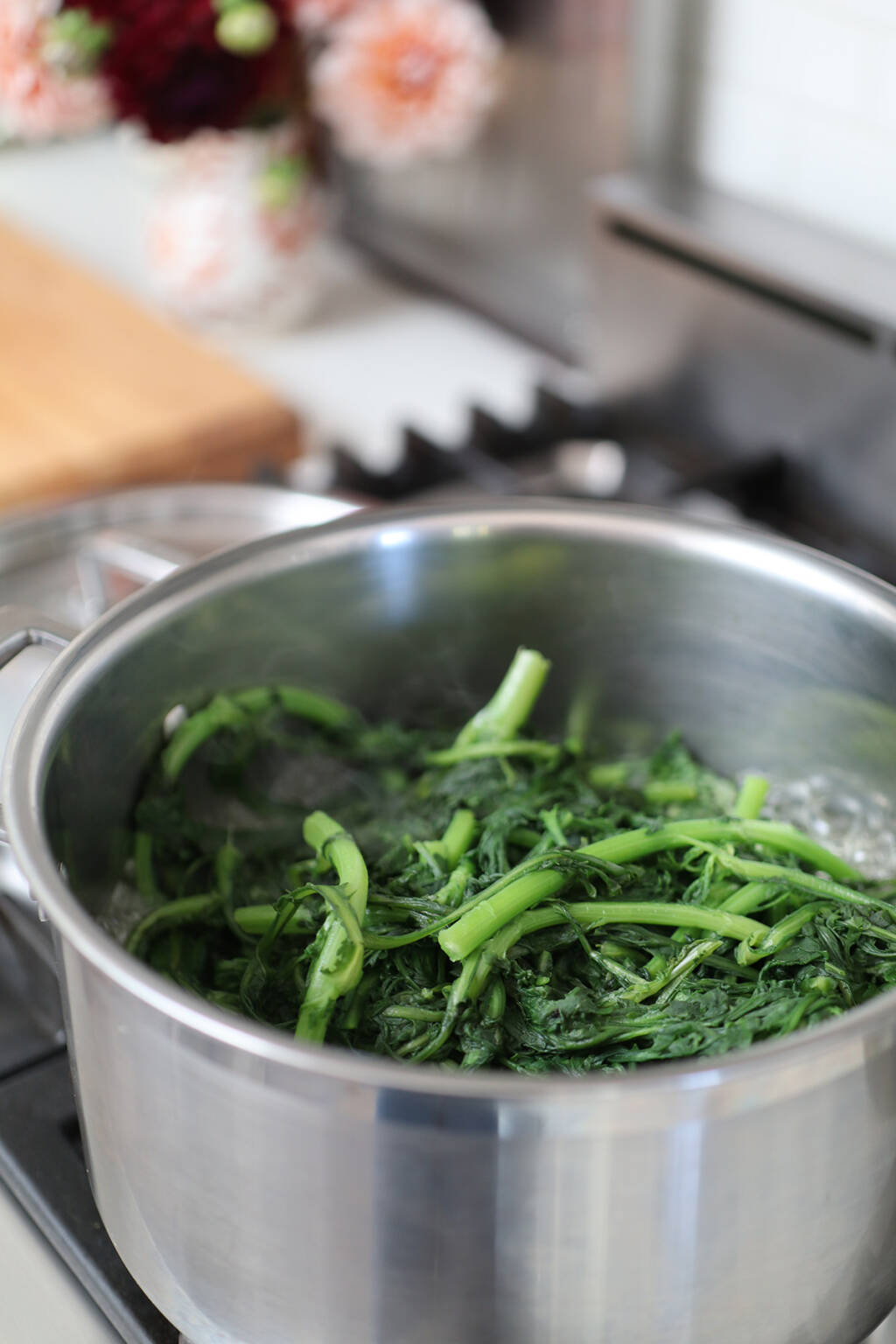 Chrysanthemum Greens: A Pie Recipe that Features the Asian Vegetable