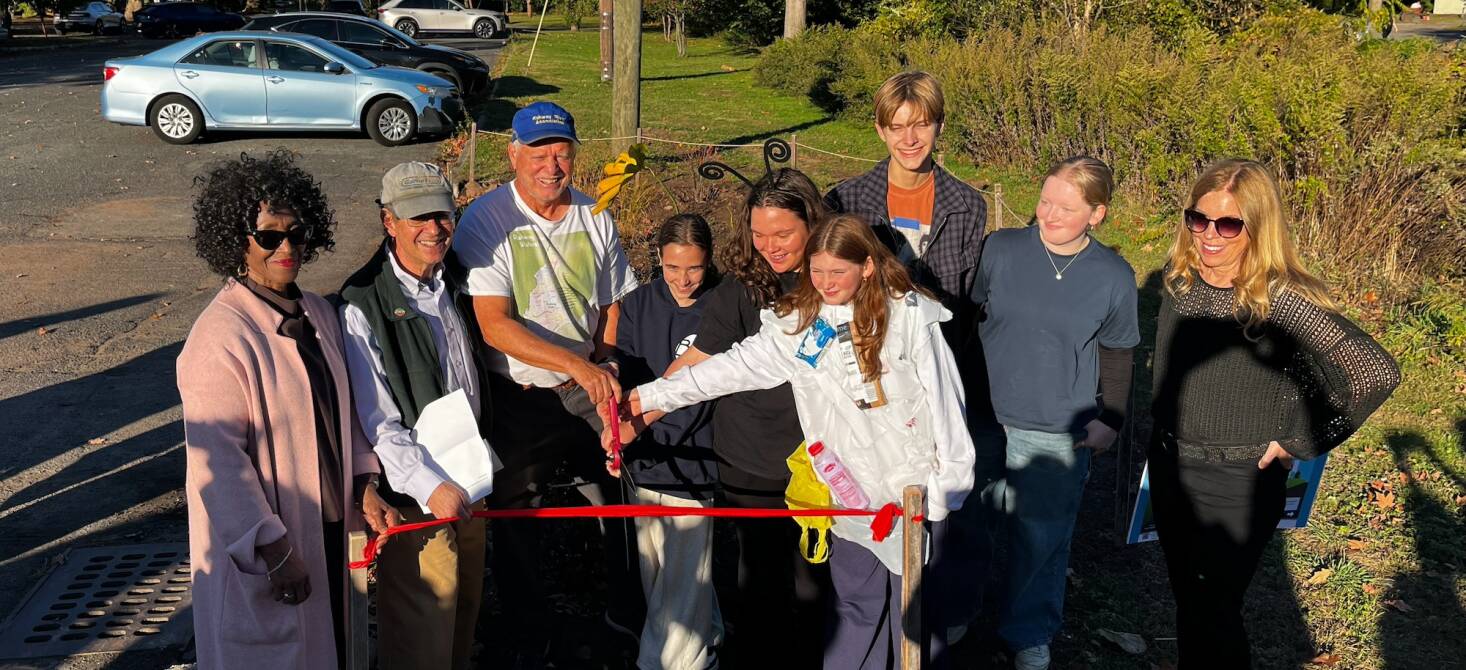 South Orange Middle School Plants a Rain Garden to Soak Up Stormwater